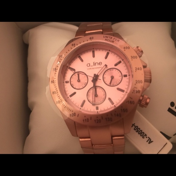 A-Line | Accessories | Aline Womens Chronograph Pink Aluminum Watch ...